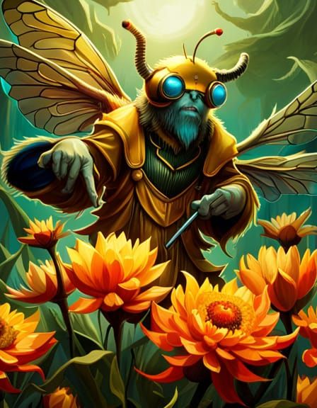 Insectoid mage - AI Generated Artwork - NightCafe Creator