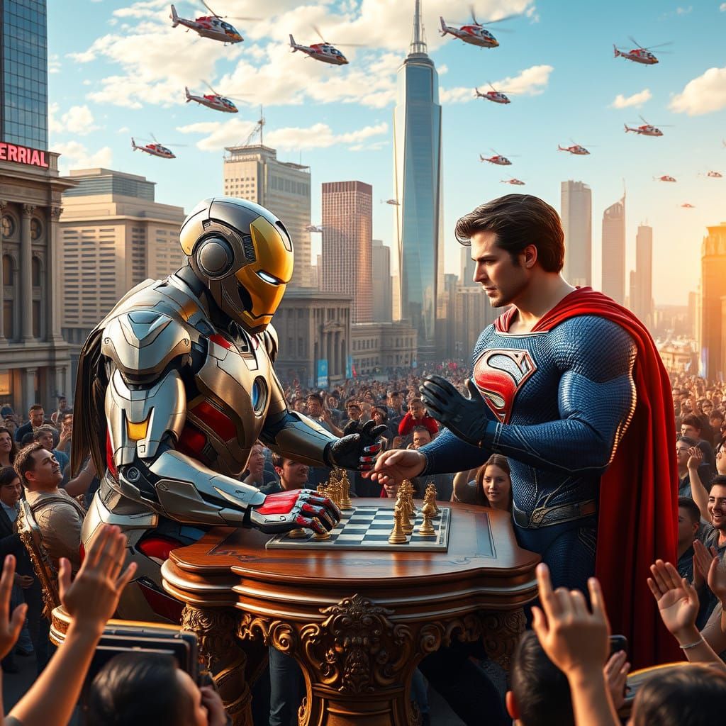 "Create a visually stunning and highly detailed image of Iron Man ...