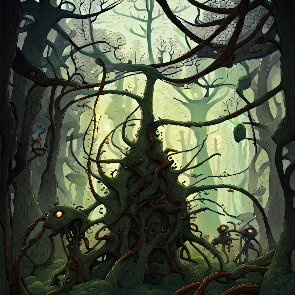 The Forest of Mutation and Techno-Evolution - AI Generated Artwork ...