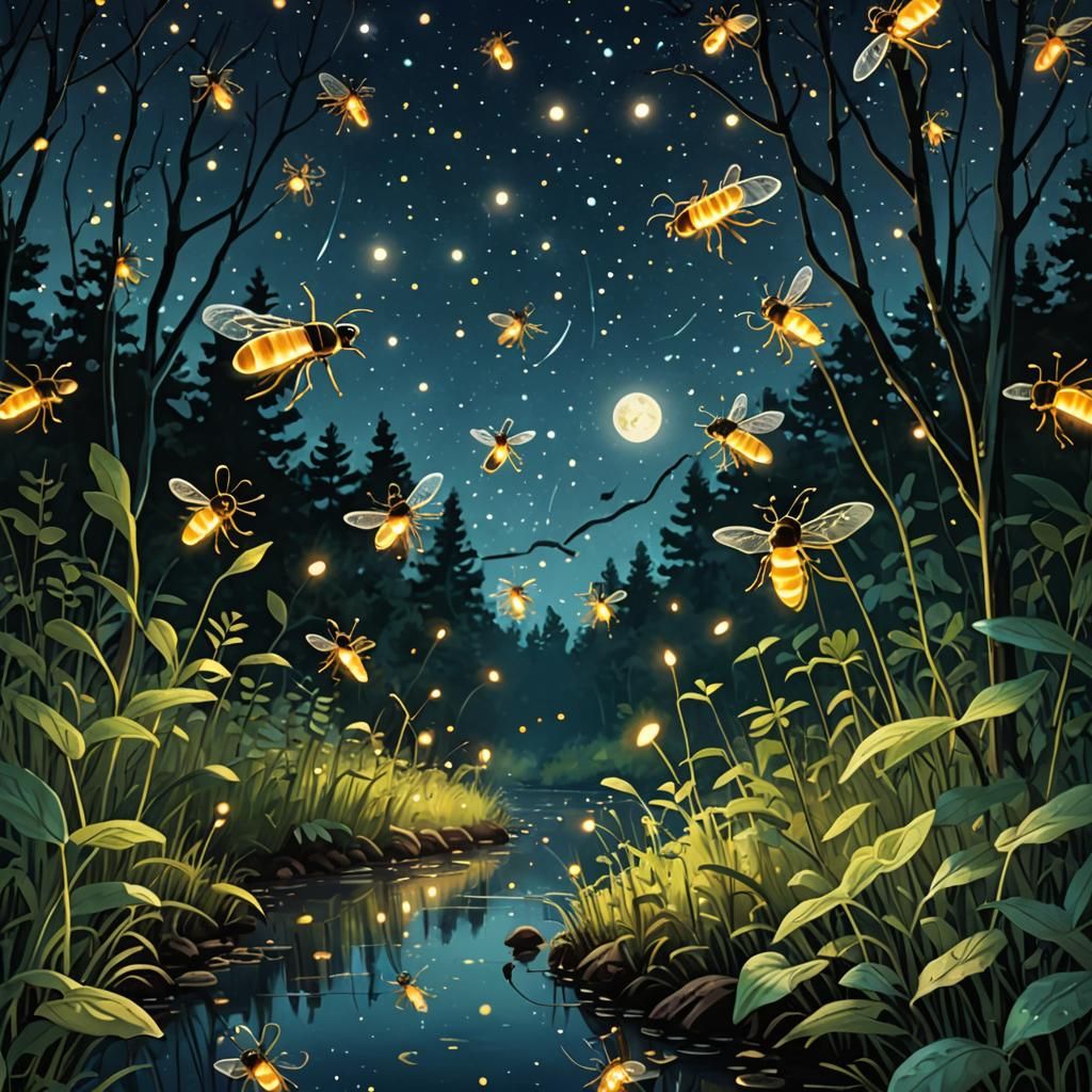 Firefly party - AI Generated Artwork - NightCafe Creator