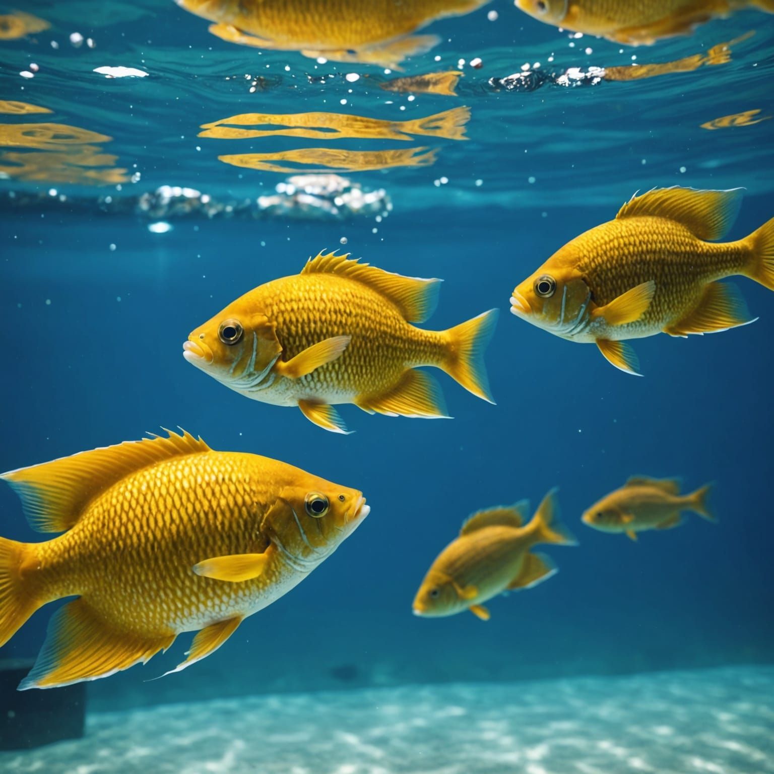 Fish swimming in a water cooler - Fish in a Water Cooler Sc...