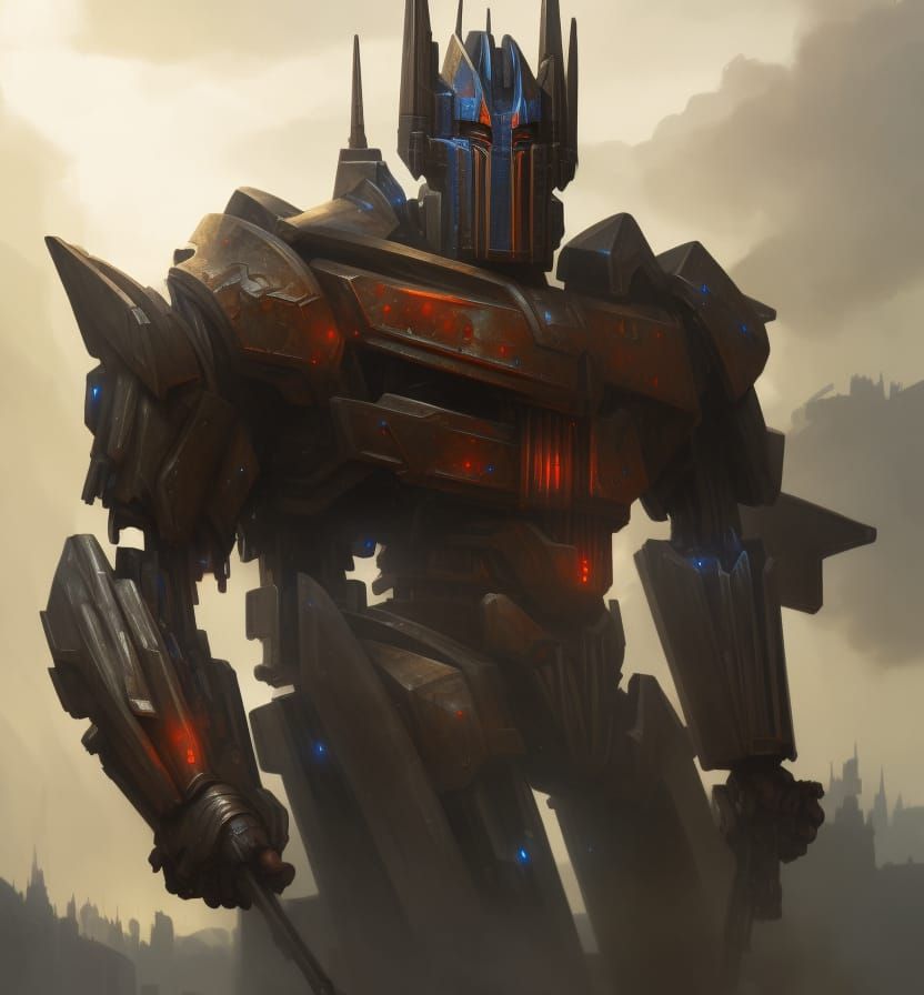 Medieval Optimus Prime - AI Generated Artwork - NightCafe Creator