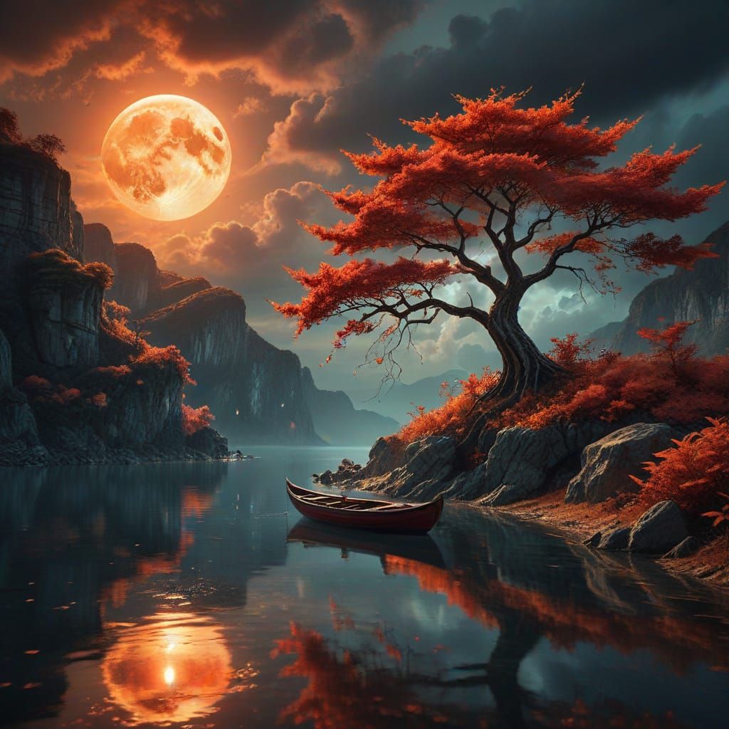 A surreal, dramatic landscape - Surreal Masterpiece in Vibr...