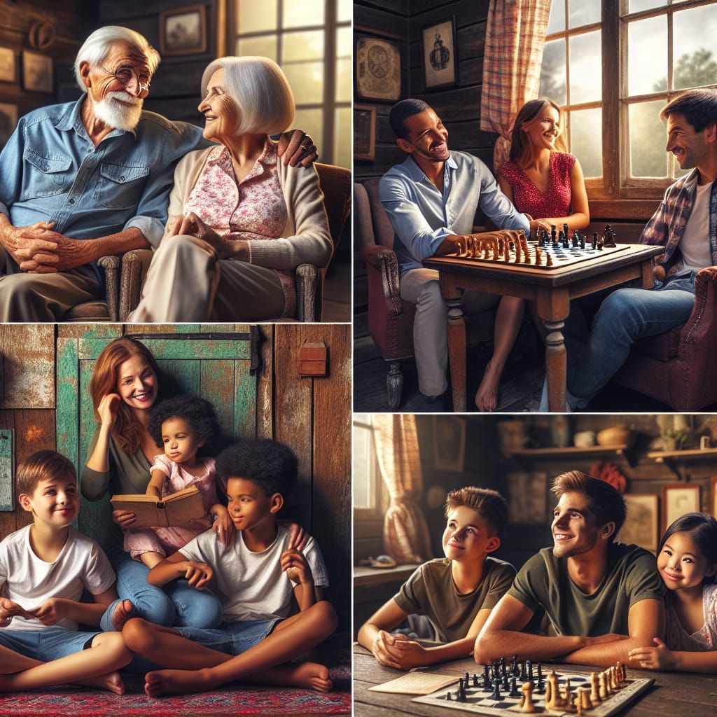 Multigenerational Family Home Filled with Love and... - AI Art