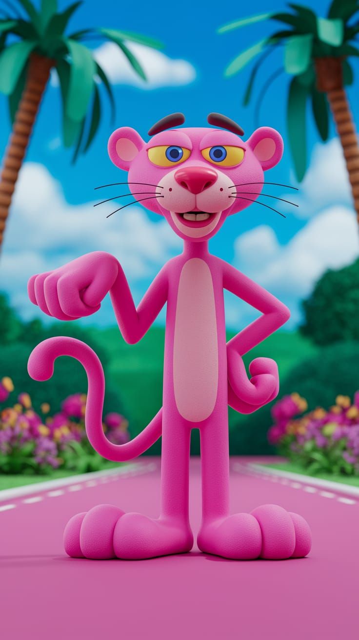 The whimsical world of The Pink Panther, Created by Hawley Pratt, a mischievous and charming ...