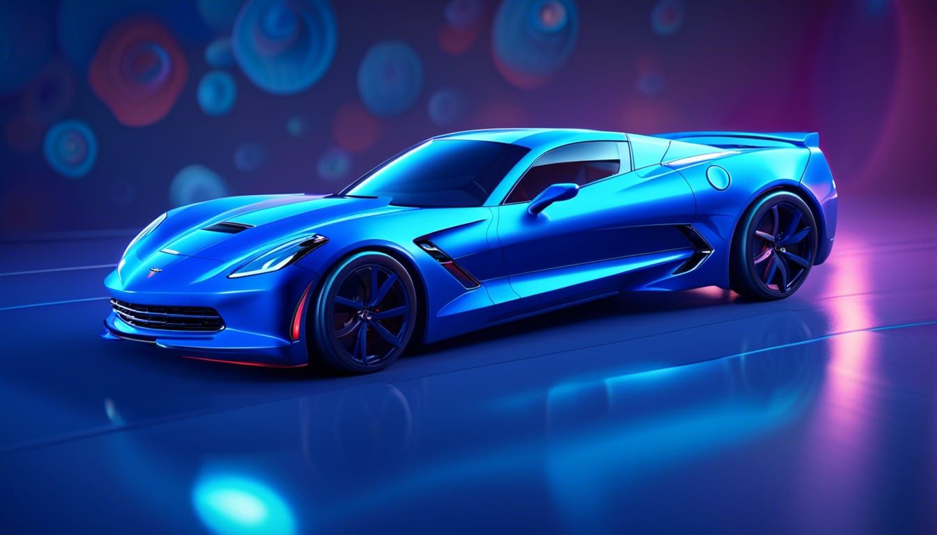 Blue corvette - AI Generated Artwork - NightCafe Creator