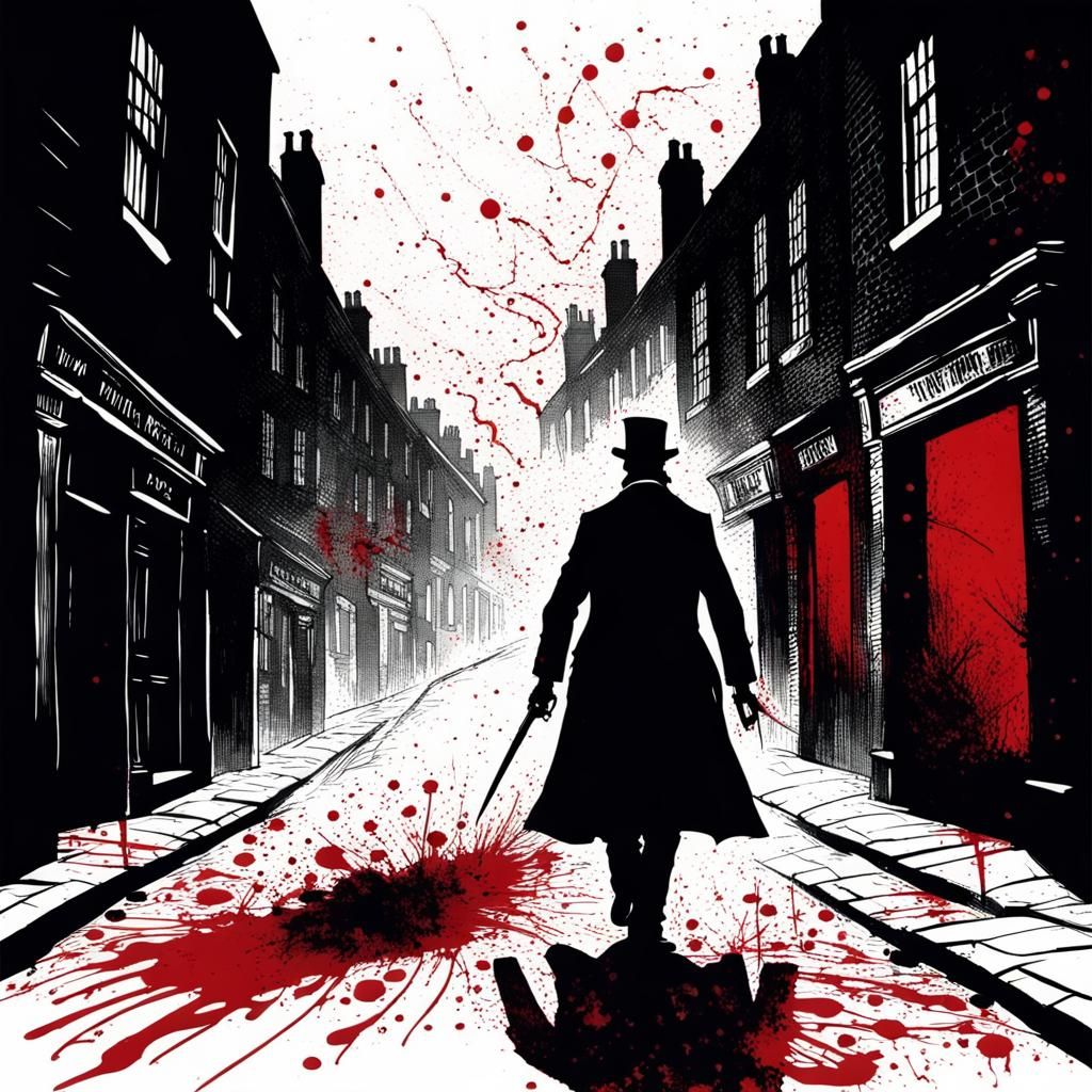 Jack the Ripper in the dark streets of Whitechapel - AI Generated ...