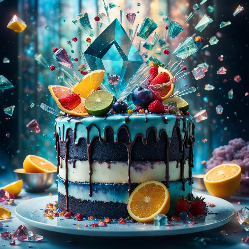 The Cake Explotion. - AI Generated Artwork - NightCafe Creator