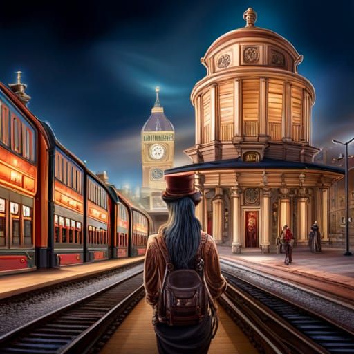 Trainyard - AI Generated Artwork - NightCafe Creator