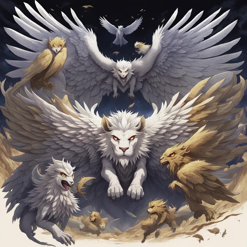 Angelic Lion Creatures #4 - AI Generated Artwork - NightCafe Creator