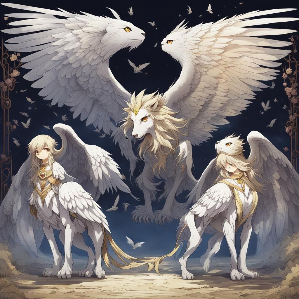 Angelic Lion Creatures #5 - AI Generated Artwork - NightCafe Creator