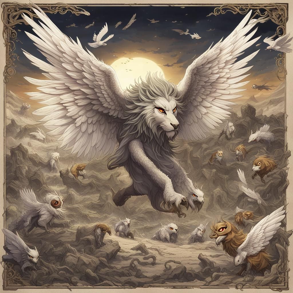 Angelic Lion Creatures #6 - AI Generated Artwork - NightCafe Creator
