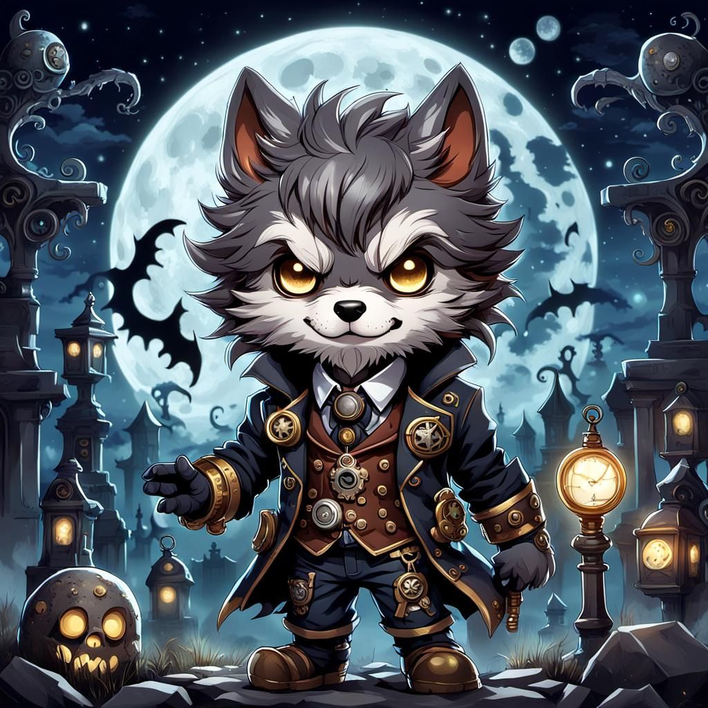 Steampunk-inspired Chibi Werewolf - AI Generated Artwork - NightCafe ...