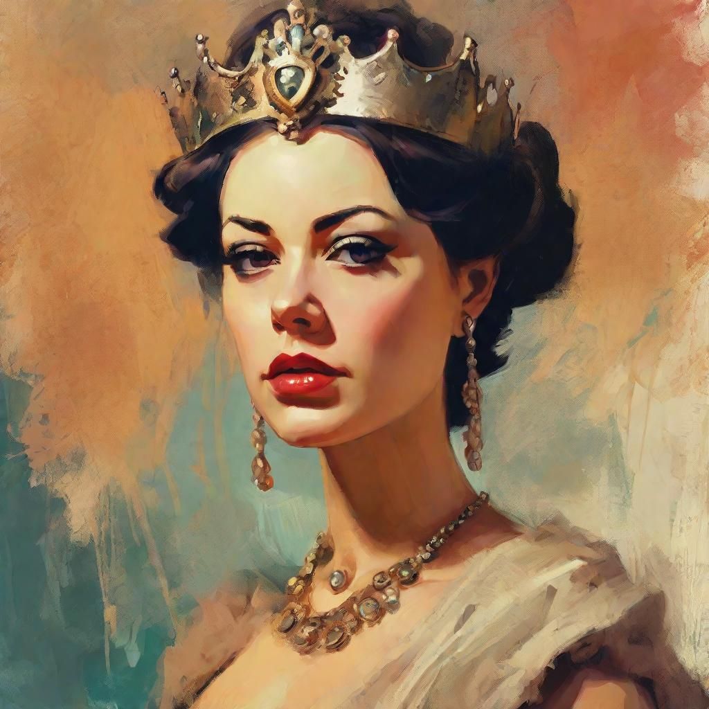 pulp fantasy princess portrait detailed -subject- digital painting ...