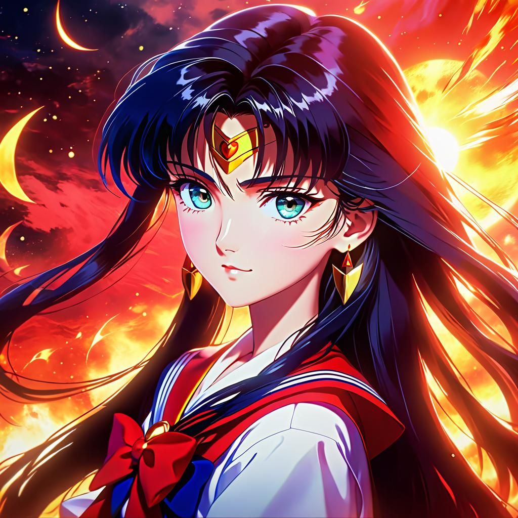 Sailor Mars - Soul of the fire - AI Generated Artwork - NightCafe Creator