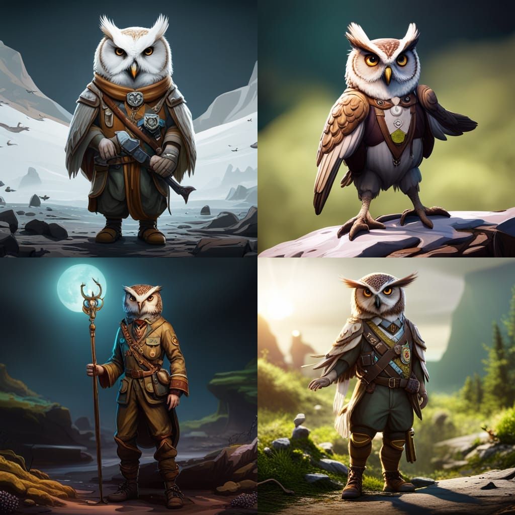 an owl in a scout leader outfit - AI Generated Artwork - NightCafe Creator