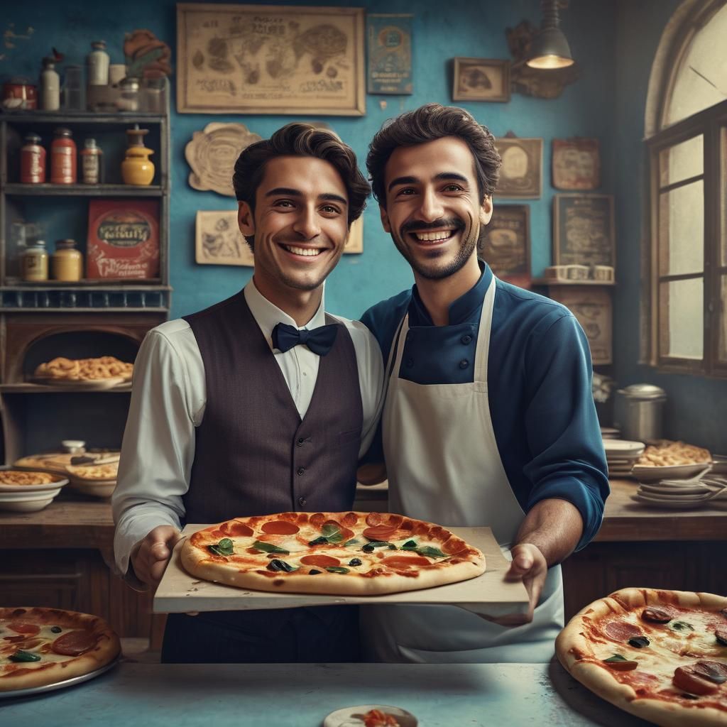 A NICE PIZZA, ILLUSTRATION - AI Generated Artwork - NightCafe Creator
