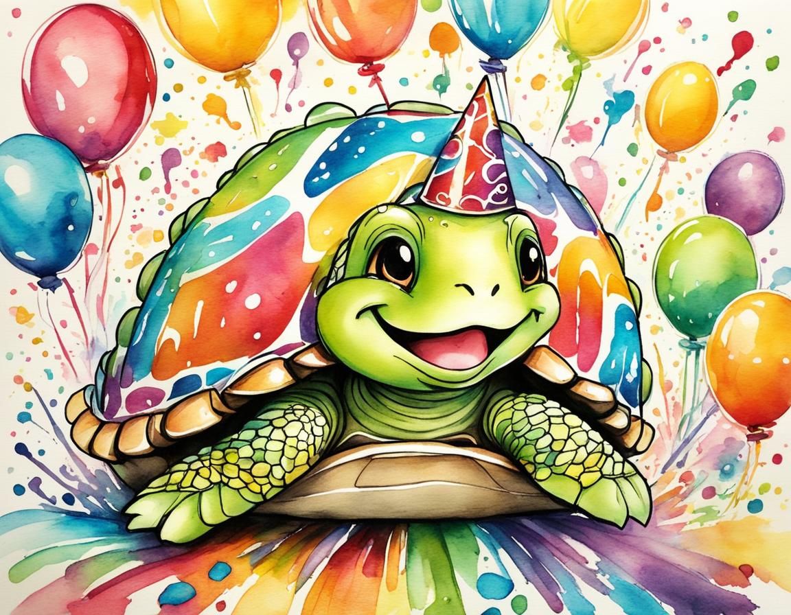 Happy Birthday to Turtle - AI Generated Artwork - NightCafe Creator