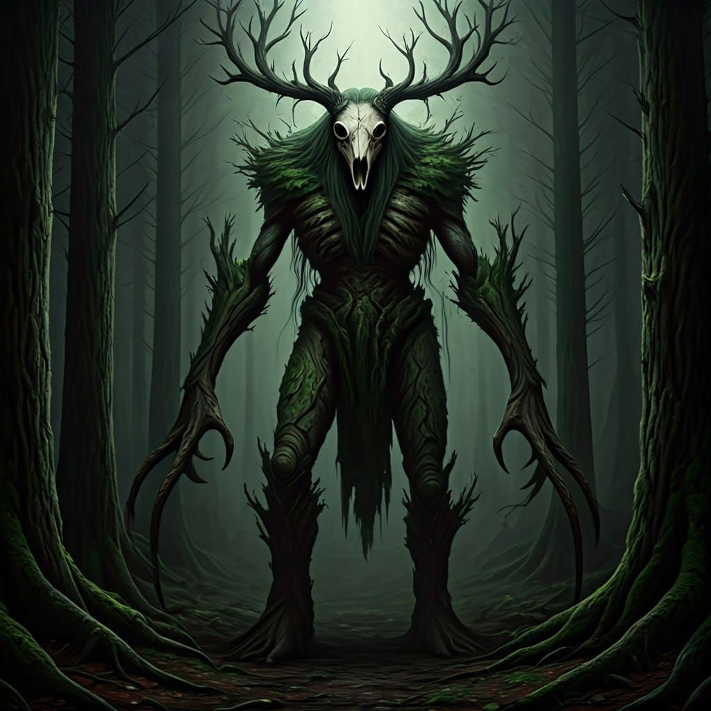 Leshy, a diety of the forest in pagan Slavic mythology. A woodland spirit