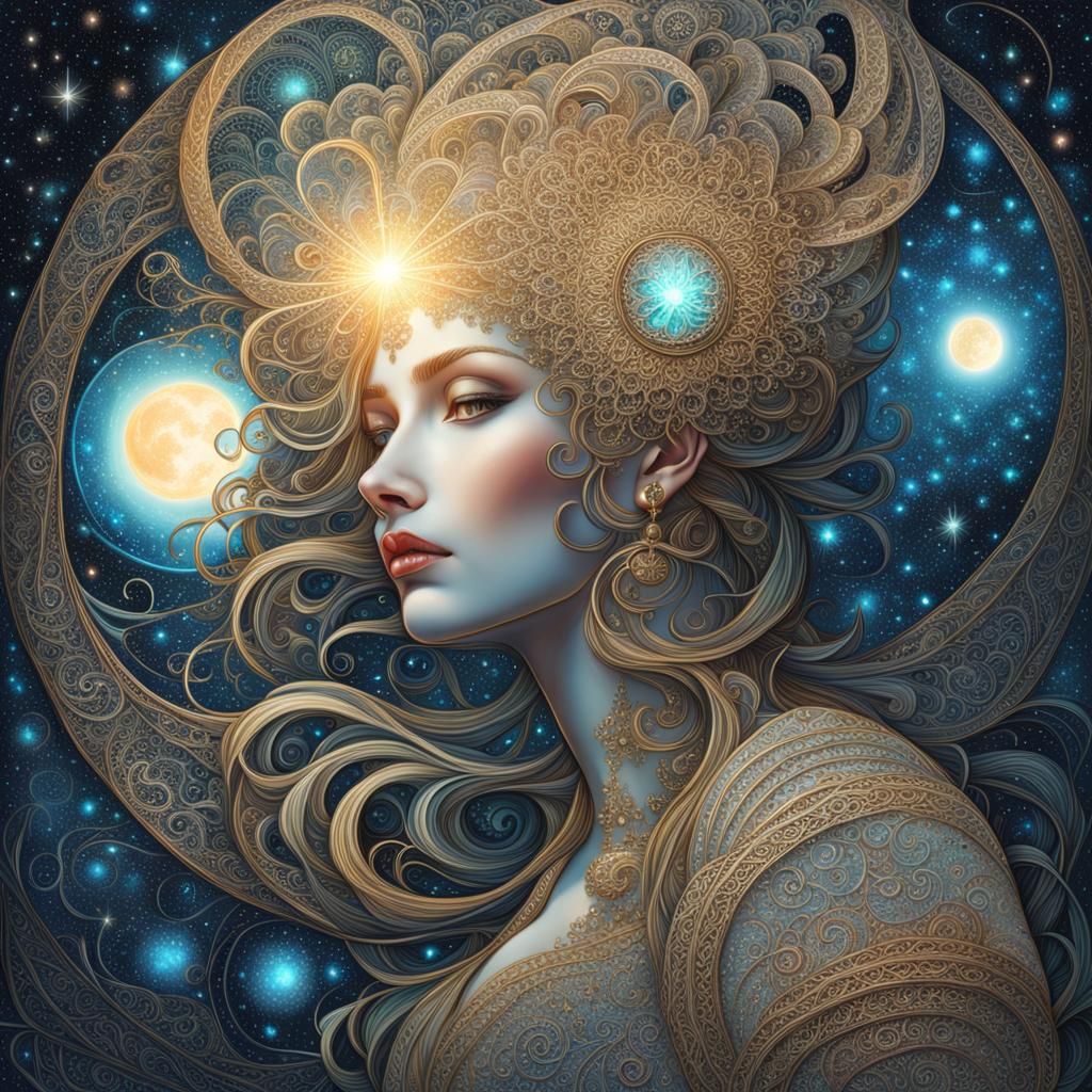 Interstellar Beauty - AI Generated Artwork - NightCafe Creator