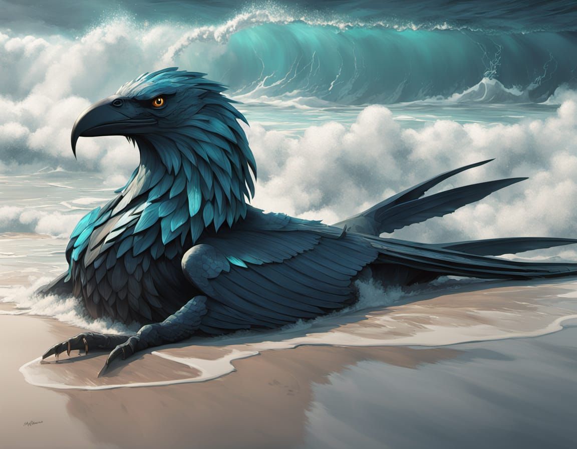 Celtic Goddess Morrígan and Merrow Bask in Sunlit ... - AI Art