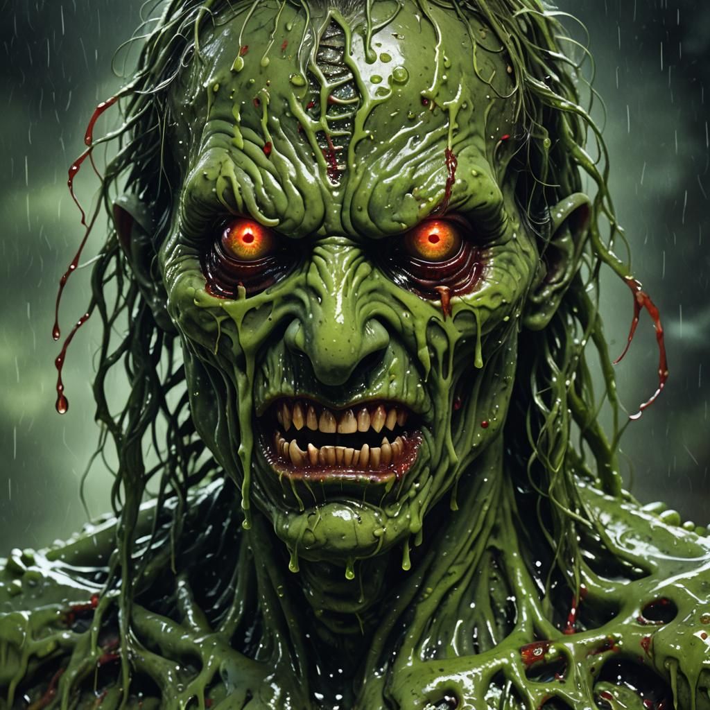 Menacing Slime Creature in Ultra-Realistic Horror ... - AI Art