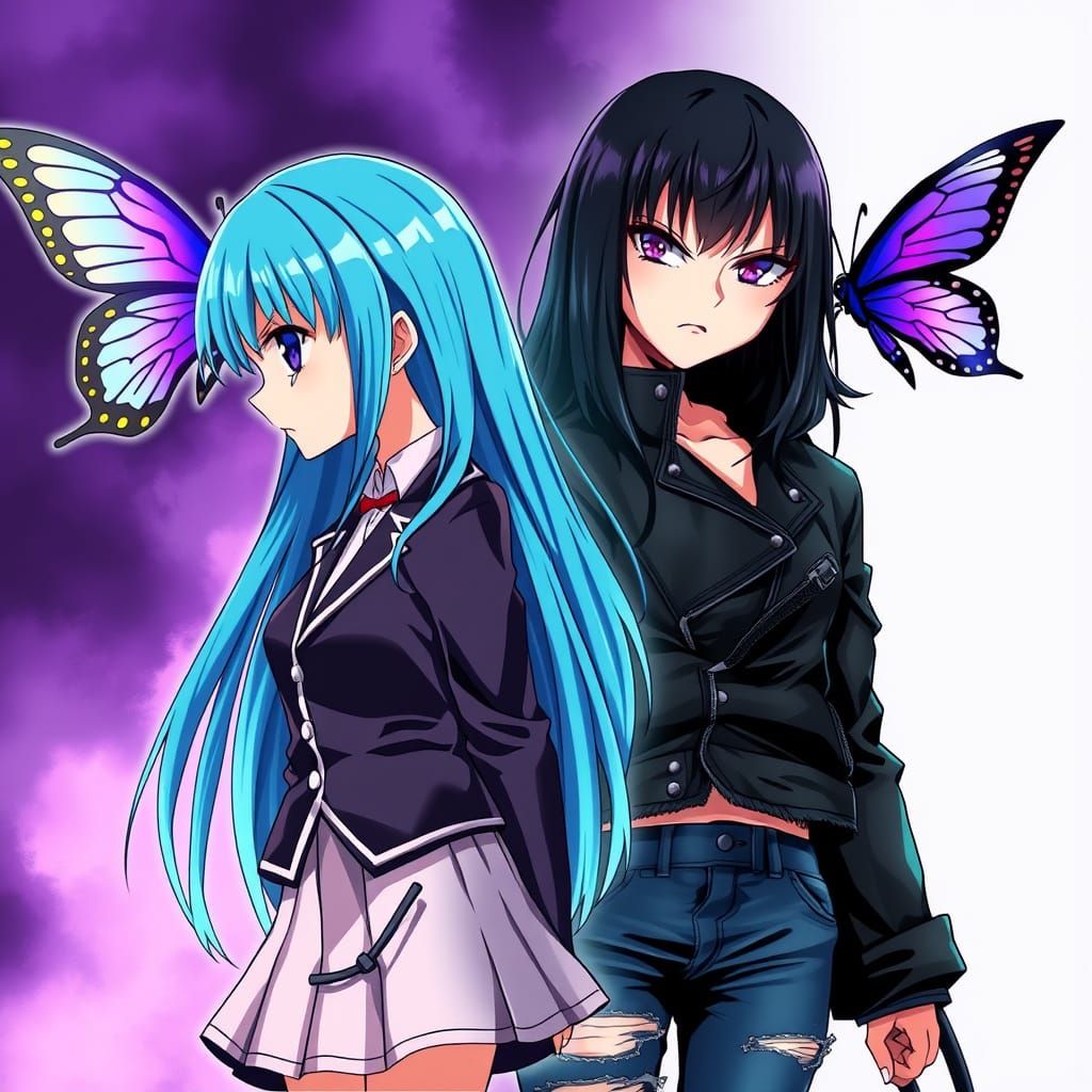 Anime Heroess Transforms into Dark Villainess with... - AI Art