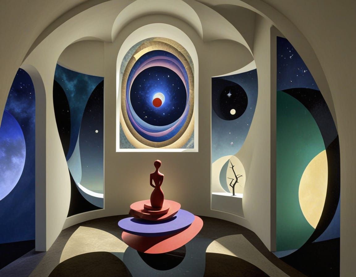 infinite curved space metalorganic architextual fr... - AI Art