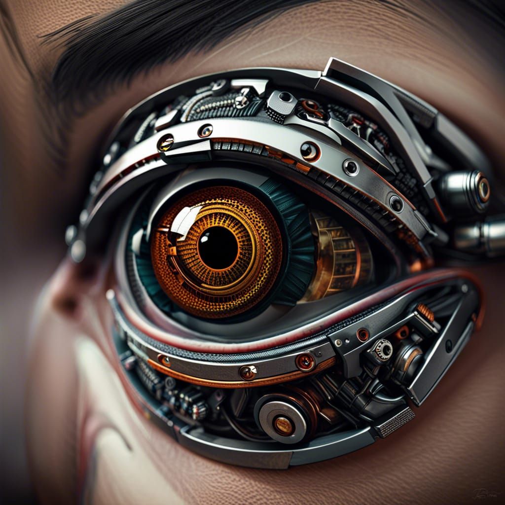 Cyborg, robotic eye. Ultra-detailed. Richard grayson - AI Generated ...