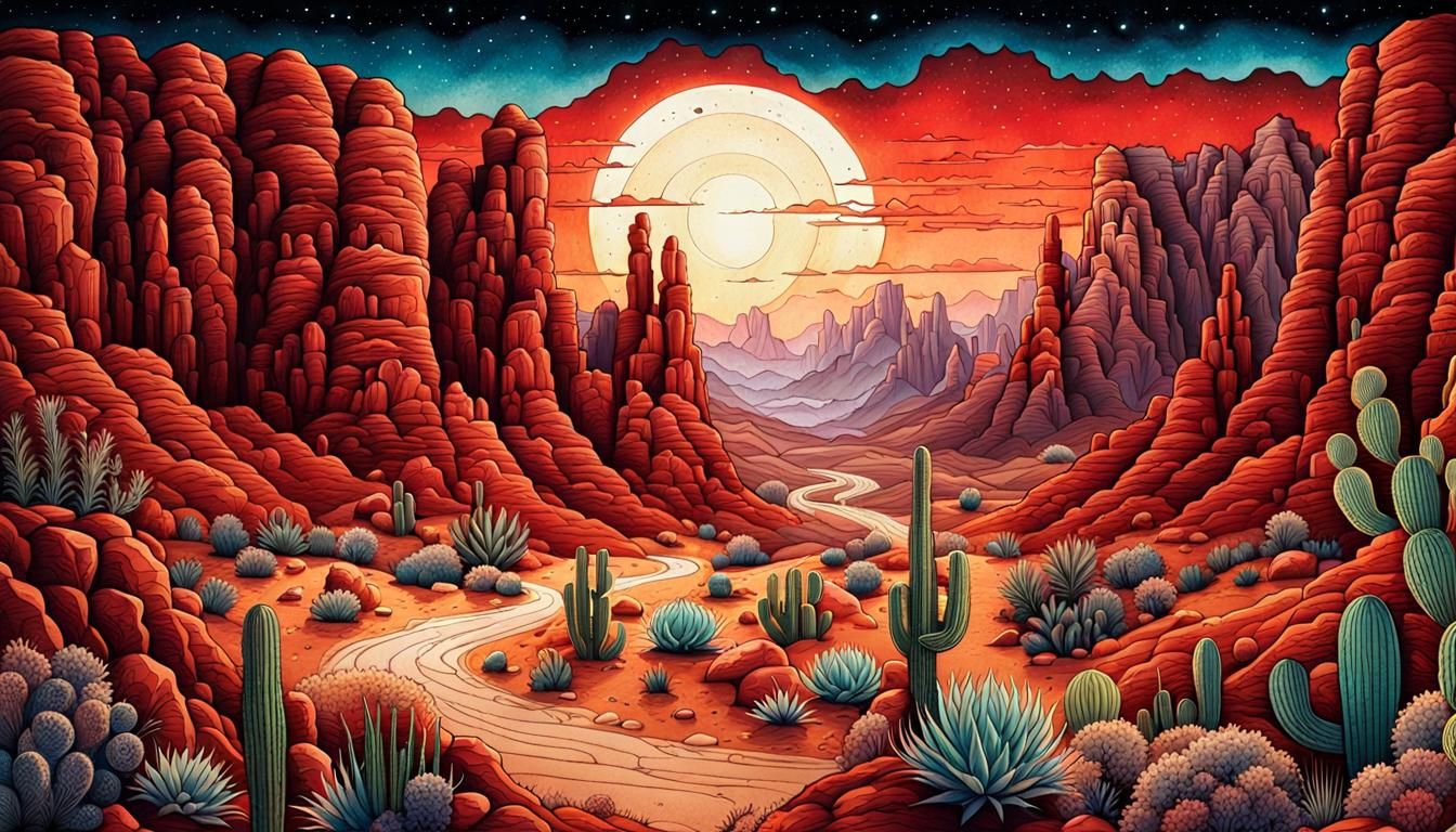 Desert Canyon Ai Generated Artwork Nightcafe Creator