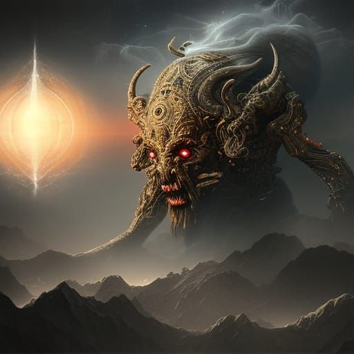 Cosmic Demon - AI Generated Artwork - NightCafe Creator