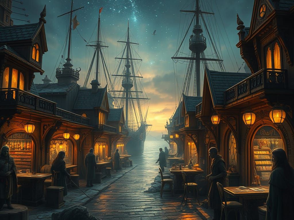 The Port of Coleforte - Ethereal Port of Coleforte at Dusk,