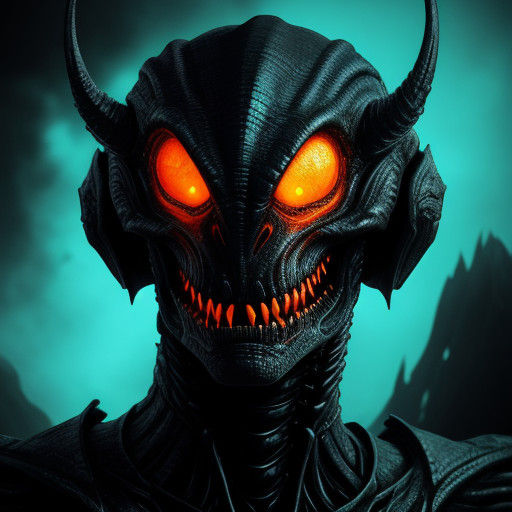 Xenomorph - Glowing Alien Horror Emerge from Darkness in Cyb...