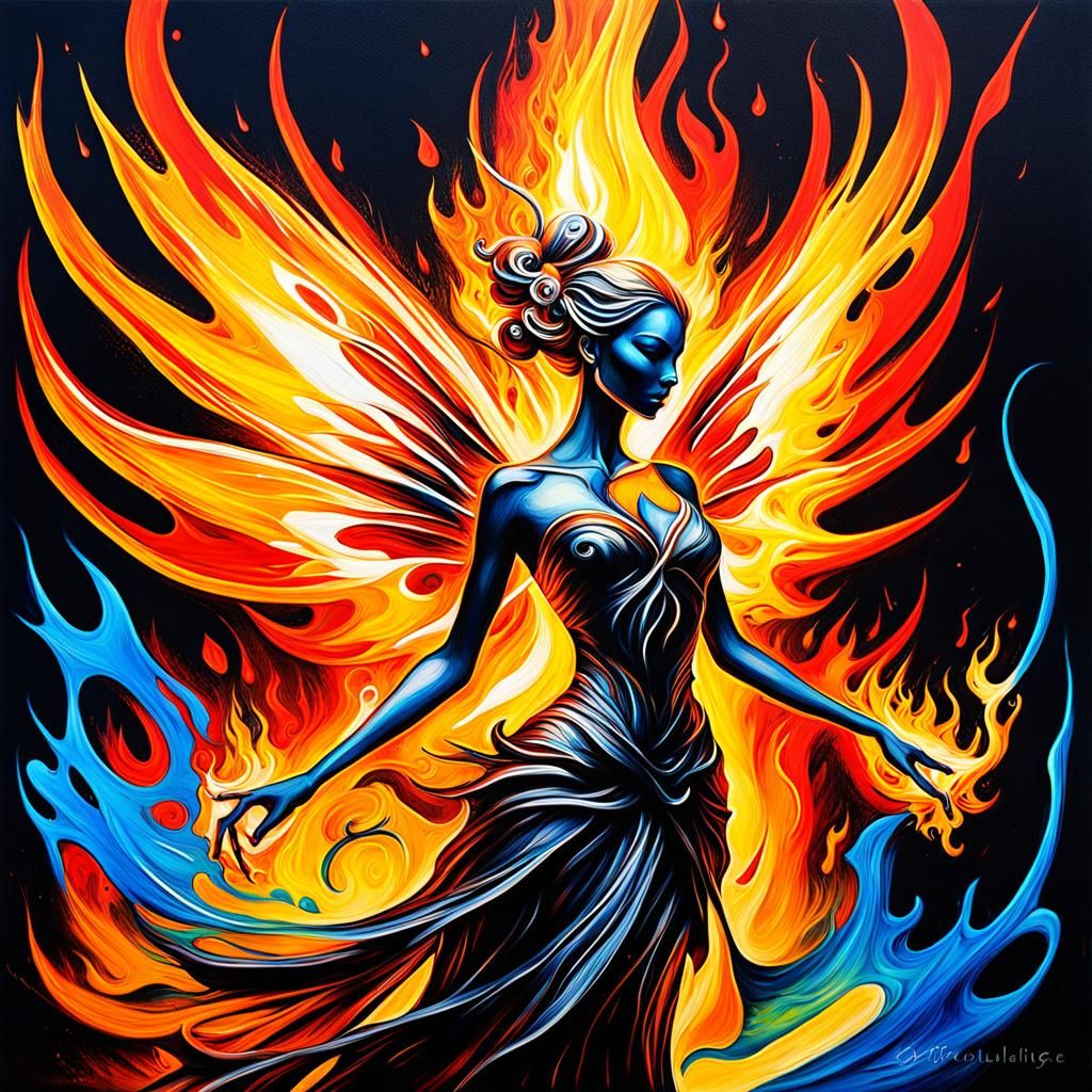 Flame Fairy - AI Generated Artwork - NightCafe Creator