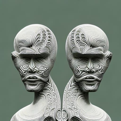 two headed man - AI Generated Artwork - NightCafe Creator