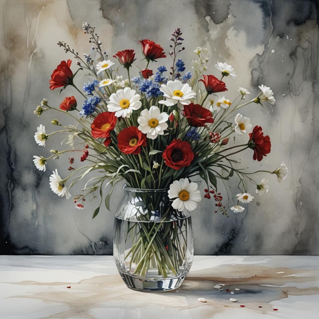 FLOWERS IN GLASS - AI Generated Artwork - NightCafe Creator