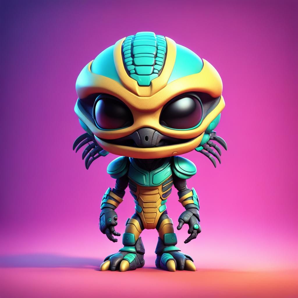 Cute Cartoon Predator - AI Generated Artwork - NightCafe Creator