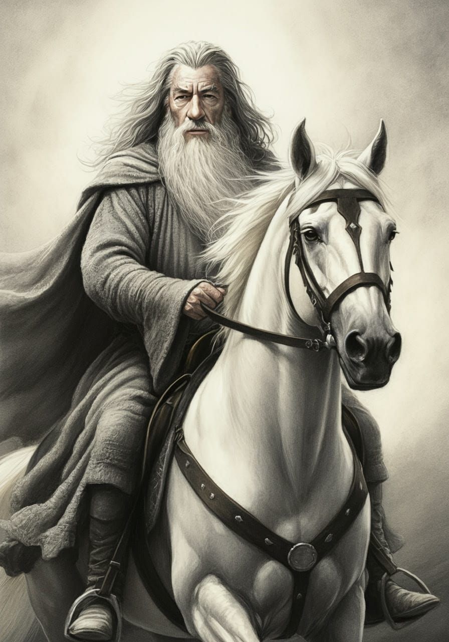 Portrait of Gandalf. - Portrait of Gandalf.