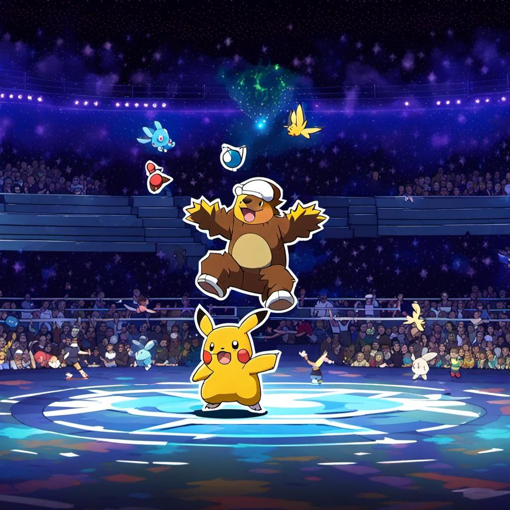 Bidoof Breakdance with Pokémon fri3ends - AI Generated Artwork ...