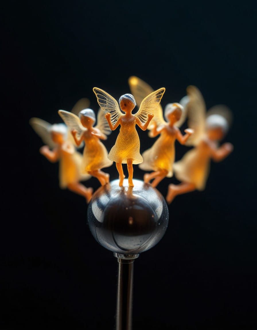 angels dancing on pin head - Miniature Angels Dancing in Mic...