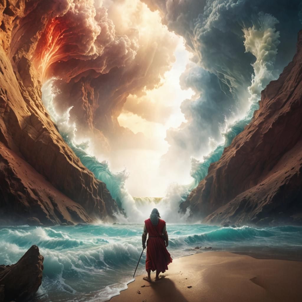 Moses split red sea - Moses split red sea