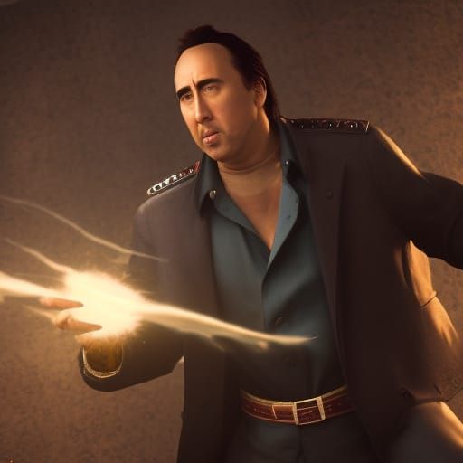 Nicholas Cage with Stretchy Superpowers - AI Generated Artwork ...