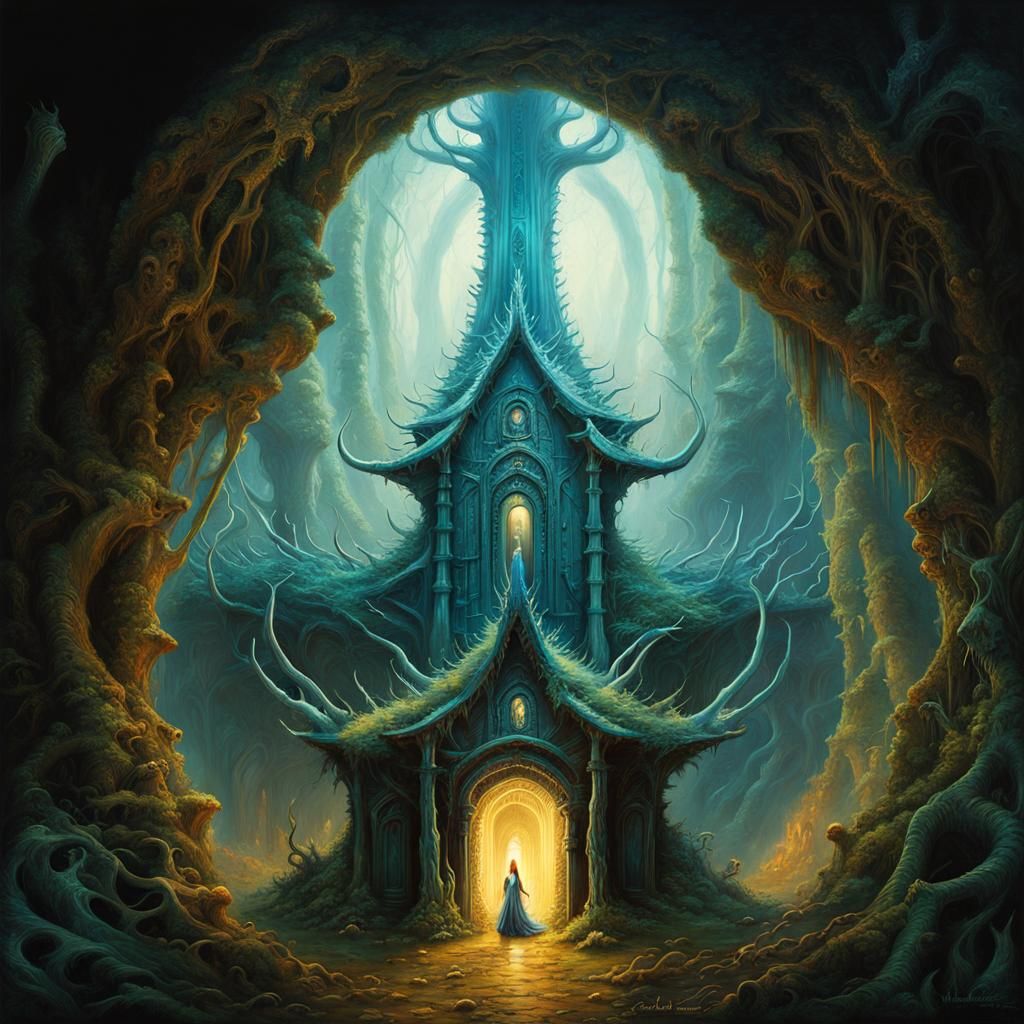 The Underground Lair House - AI Generated Artwork - NightCafe Creator