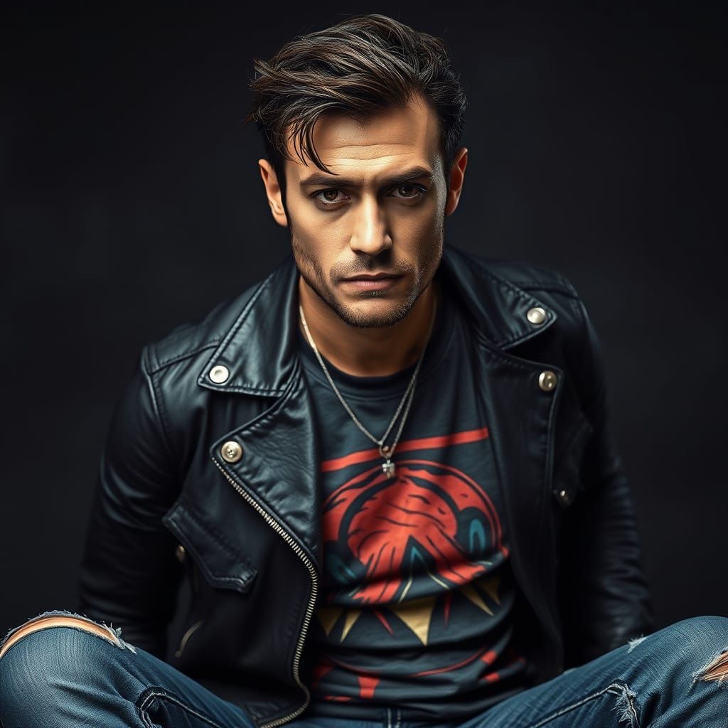 Leo Rizzo - Confident Rebel with a Hint of Vulnerability