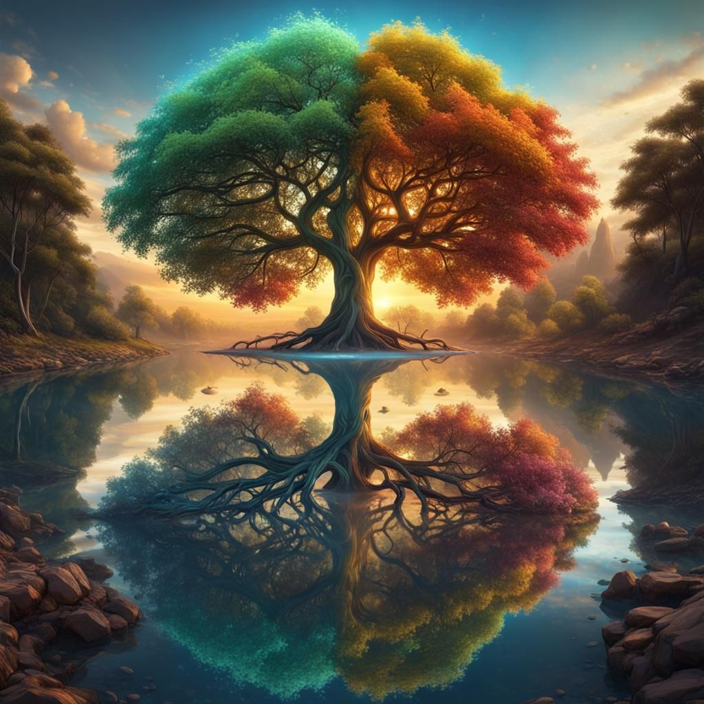 One tree of life - AI Generated Artwork - NightCafe Creator