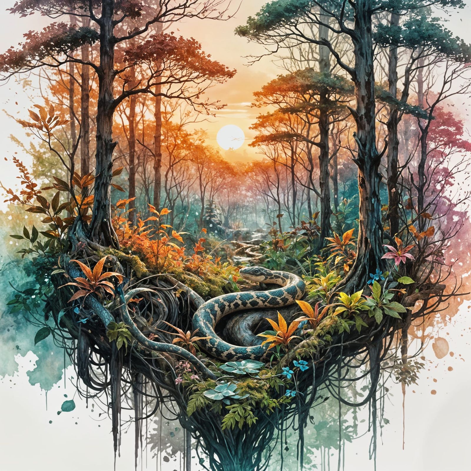 Snakes! - AI Generated Artwork - NightCafe Creator