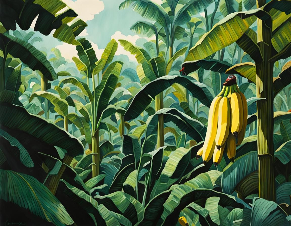 A banana forest. - AI Generated Artwork - NightCafe Creator