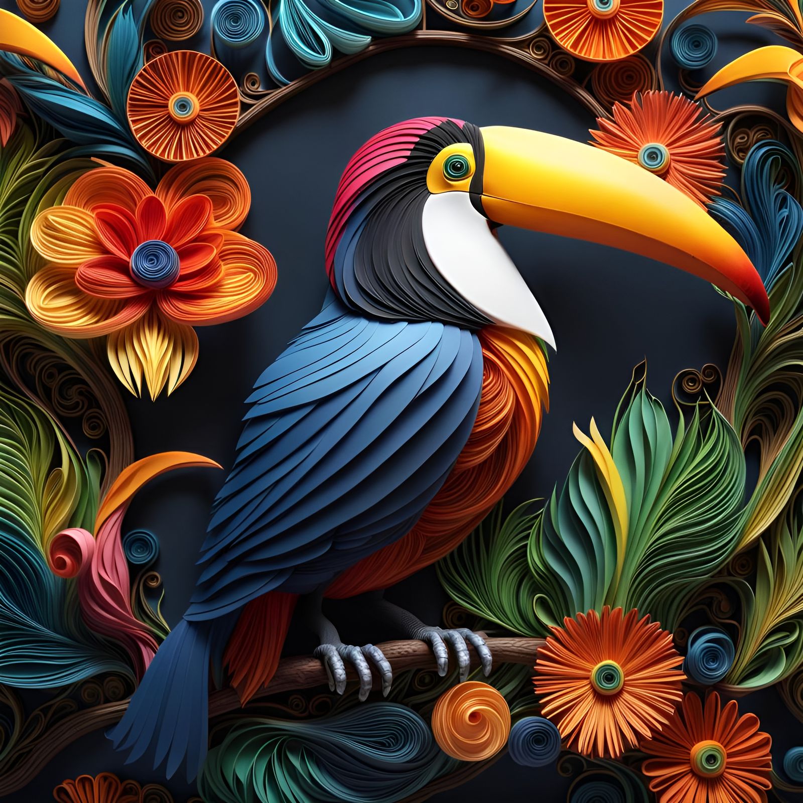 Paper Toucan - AI Generated Artwork - NightCafe Creator