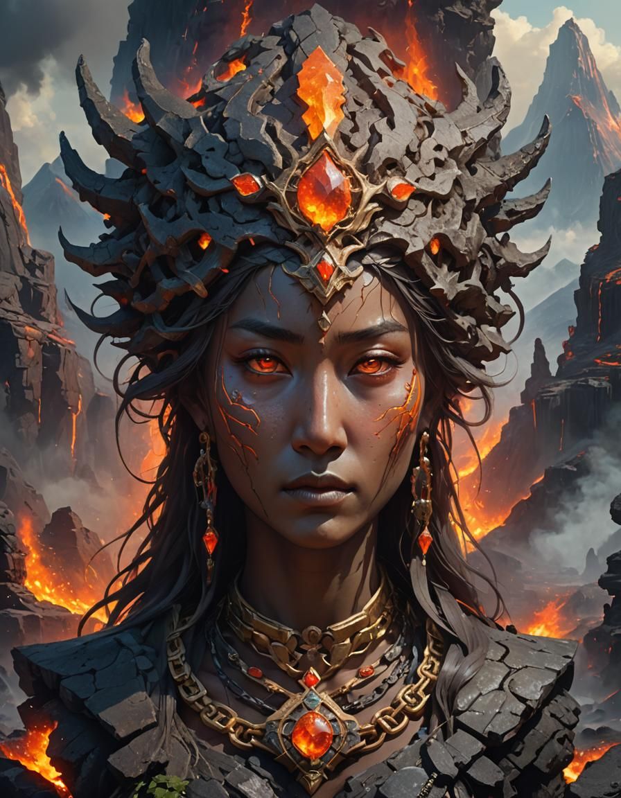 volcano goddess - AI Generated Artwork - NightCafe Creator