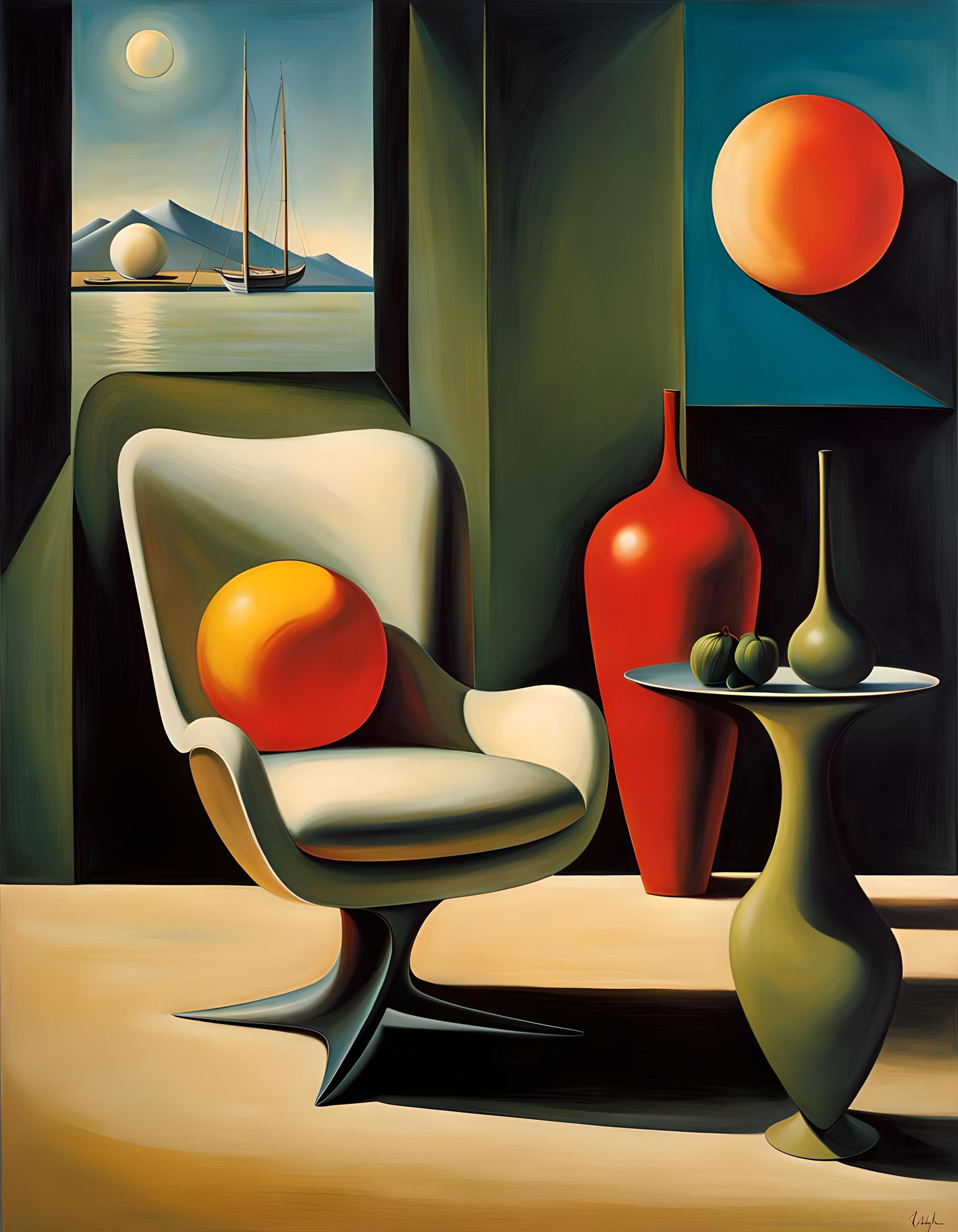 By Vladimir Kush, Giorgio De Chirico, Isamu Noguchi, bright ...